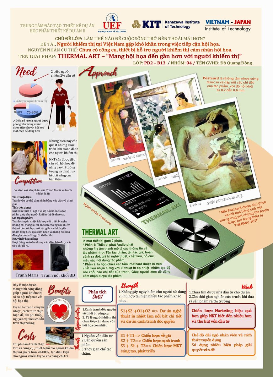 Nhiều ý tưởng phát triển bền vững được UEFers truyền tải sinh động qua poster học phần PD2